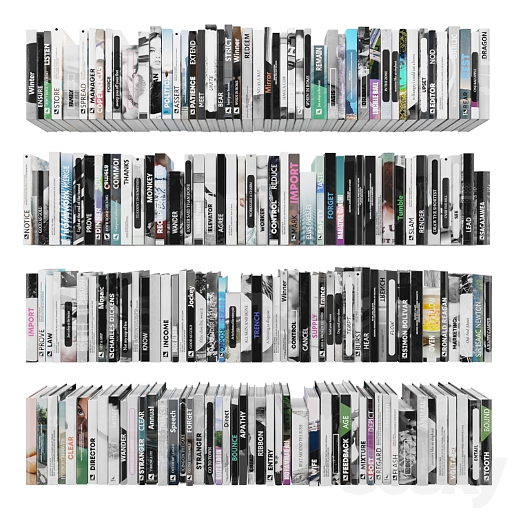 Books (150 pieces) 4-11-16-2 - Books - 3D model