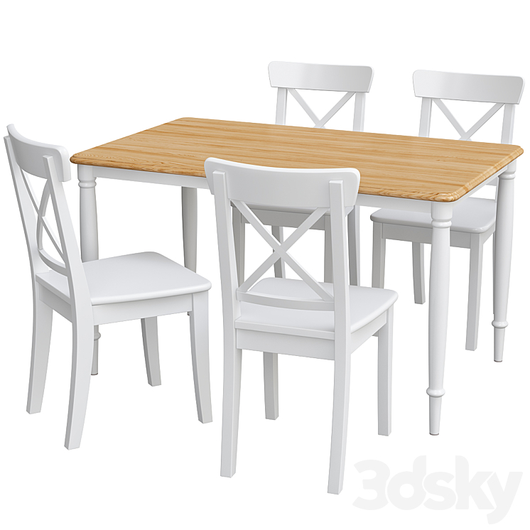 Danderyd & ingolf Ikea - Table + Chair - 3D model
