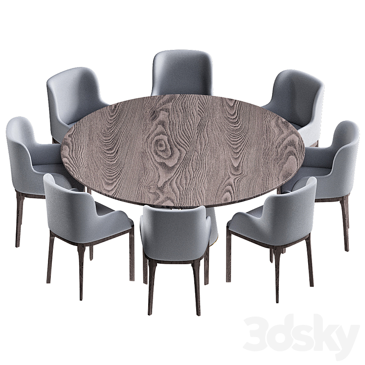 Giano by Cattelan Italia - Table + Chair - 3D model