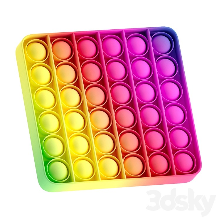 Pop it (double sided) - Toy - 3D model