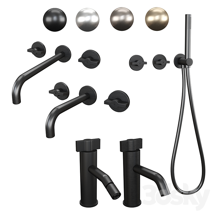 Valvola01 set (Quadro design) - Faucet - 3D model