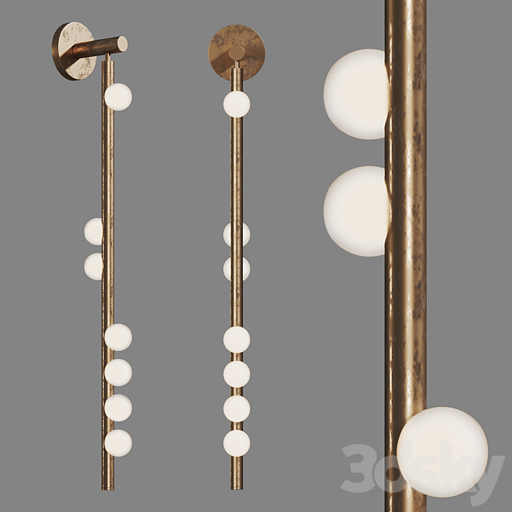 Wall lamp Drop System DSS.07.01 by Lindsey Adelman - Wall light - 3D model