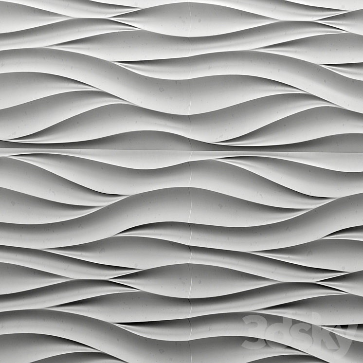 Wave panel - 3D panel - 3D model