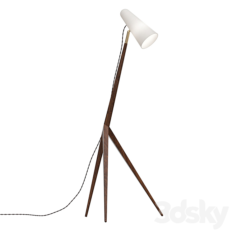 Wooden-floor-lamp - Floor lamp - 3D model