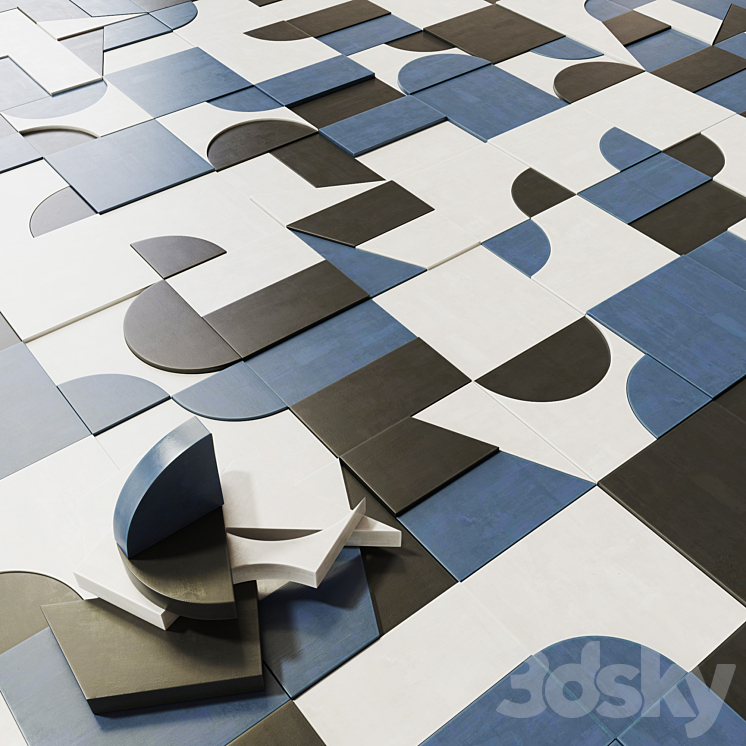 Tile Mutina Puzzle n3 - Tile - 3D model