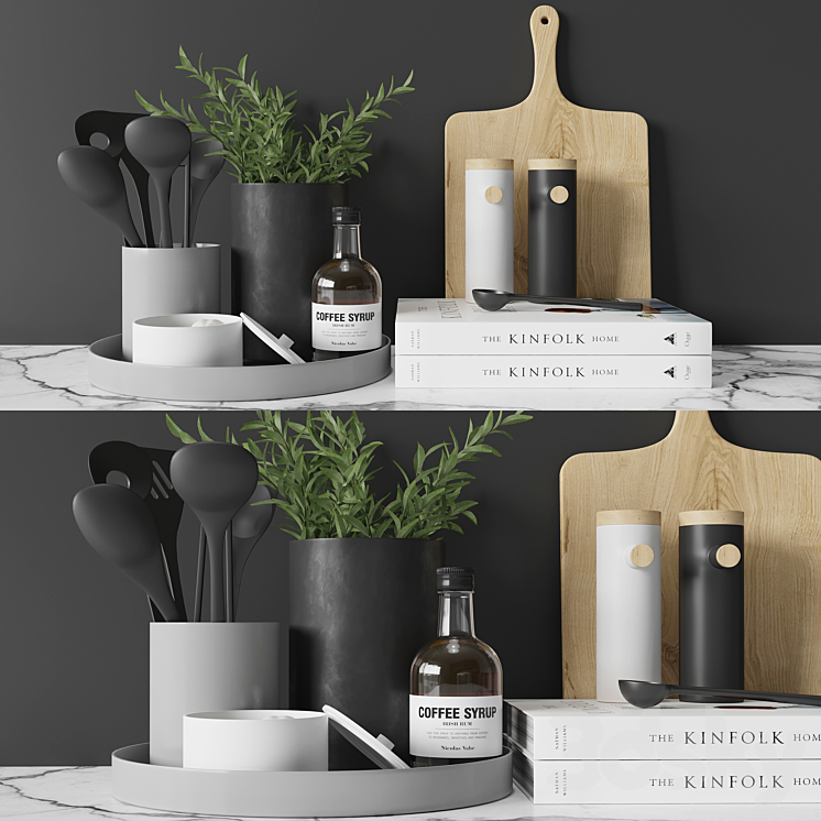 Set 007 Kitchen Other Kitchen Accessories 3d Model