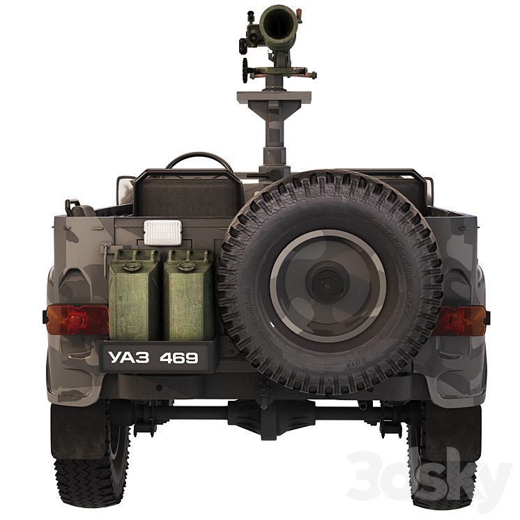 UAZ 469 SPG-9 1980 - Transport - 3D model