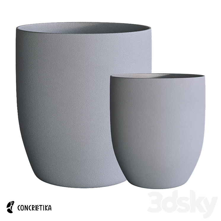 Concretika Collection Planter Vase3 Classic Om - Vase - 3D model