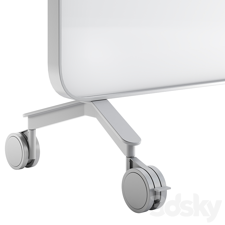 Lintex Frame Mobile double-sided glassboard with a bentwood frame ...