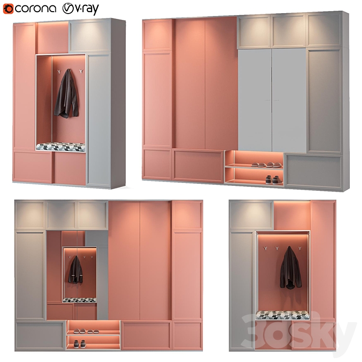 Hallway Mr.doors Empire art.140 - Hallway - 3D model