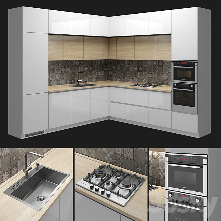 Corner Kitchen - Kitchen - 3D model