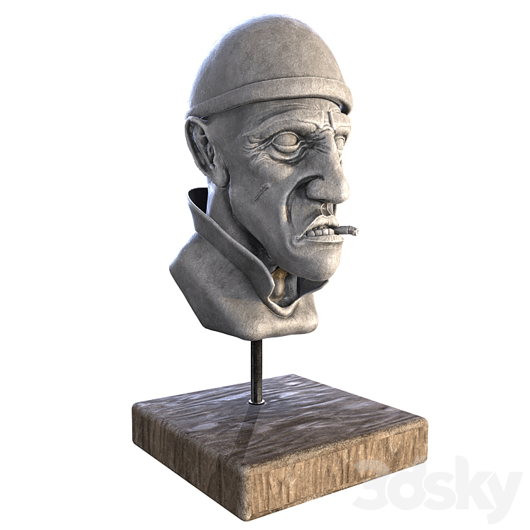 Gangester Statue - Sculpture - 3D model