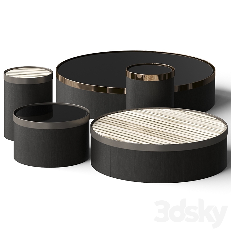 Minotti Bailly Coffee Tables - Table - 3D model