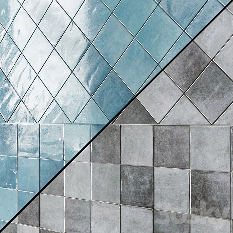 Ceramic Tiles Renzo 5 "x 5" Ceramic Tile - Tile - 3D model