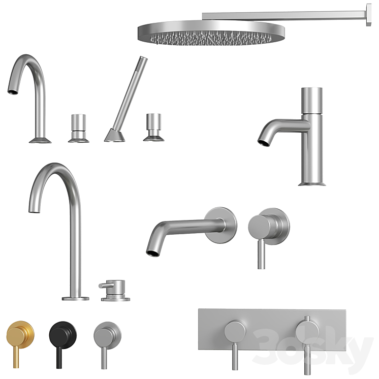 Fantini taps and showers set 5. Nostromo - Faucet - 3D model