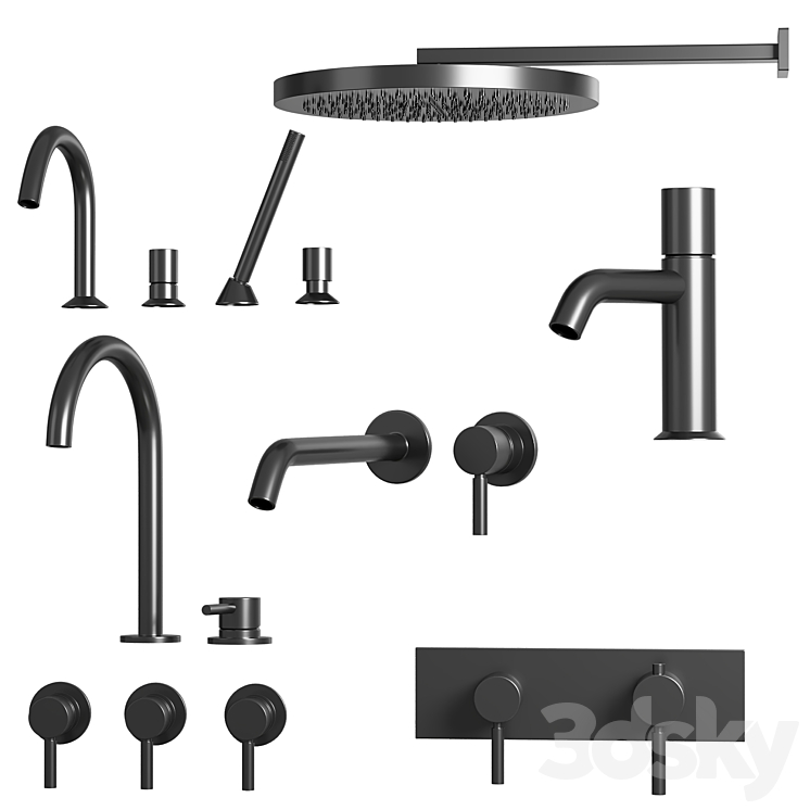 Fantini taps and showers set 5. Nostromo - Faucet - 3D model