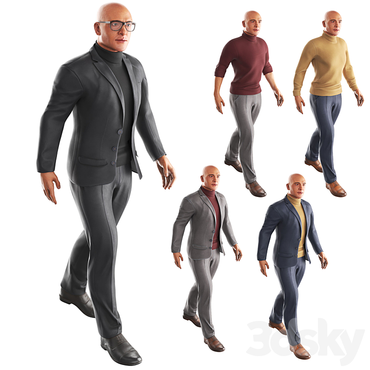 Richard - Yellow Golf - Walking - Creature - 3D model