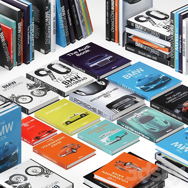 Automotive Book Set 01 - Books - 3D model