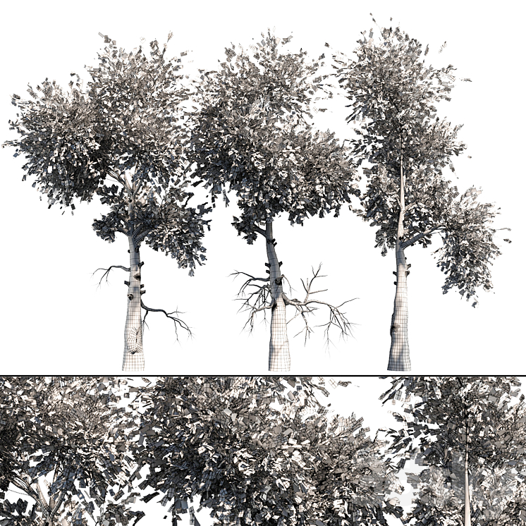 3 diffrent tree-vol 03 - Tree - 3D model