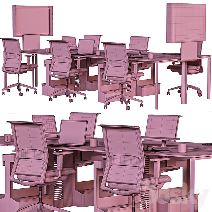 Modern Office Furniture Office Furniture 3d Model