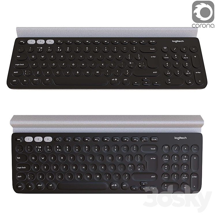 Keyboard Logitech K780 - PC & other electronics - 3D model
