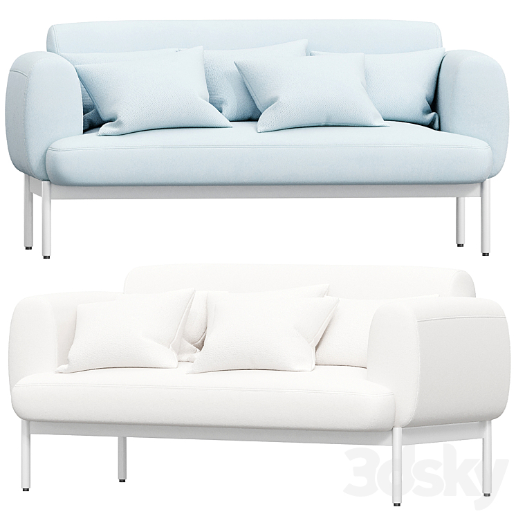 Puff Puff 67 Round Arm Sofa - Sofa - 3D model