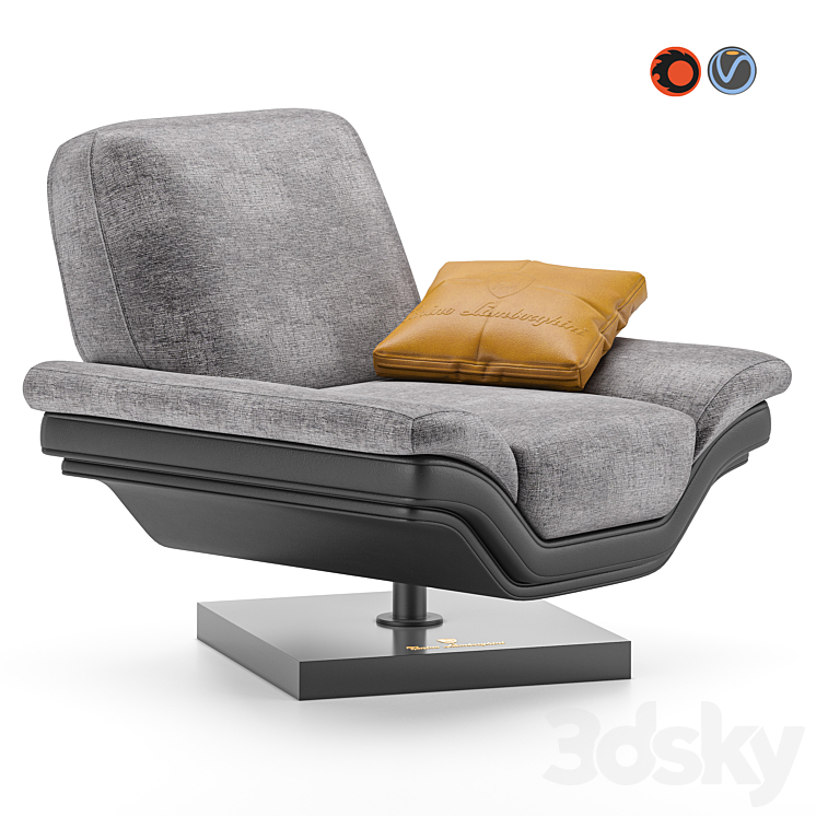 Armchair Kabir Ibi from Tonino Lamborghini - Arm chair - 3D model