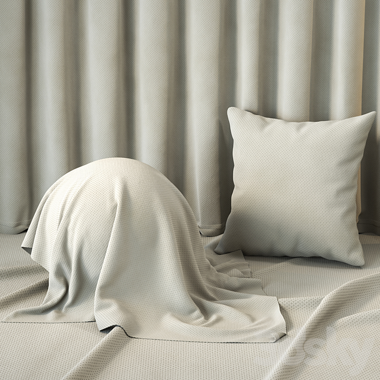 5 Fabric Texture 4K ( 5 Color ) Seamless - Tileable - Fabric - 3D model