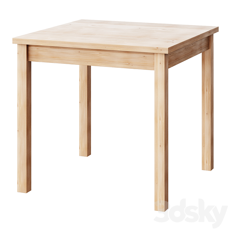 INGO INGU Table, pine 75x75 cm - Table - 3D model