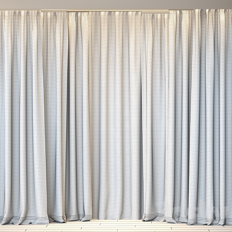 Minimalistic Curtain With 4K Textures - Curtain - 3D model