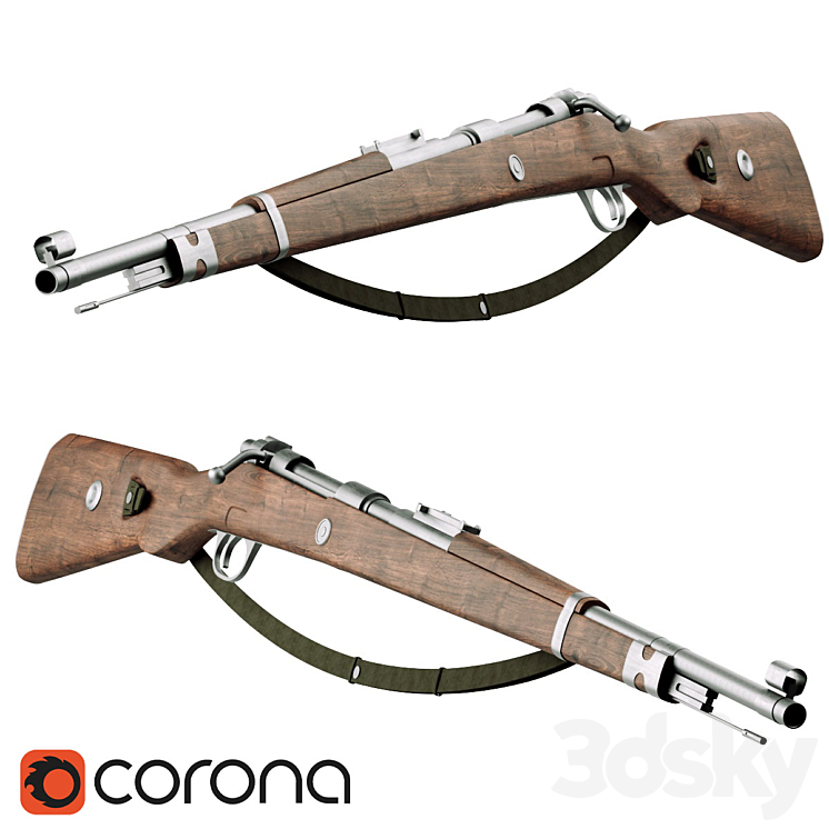Repeating rifle Karabiner 98k - Weapon - 3D model
