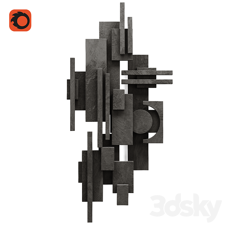 Wall sculpture 32 - Sculpture - 3D model