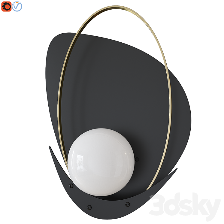 Clam Flat - Wall light - 3D model