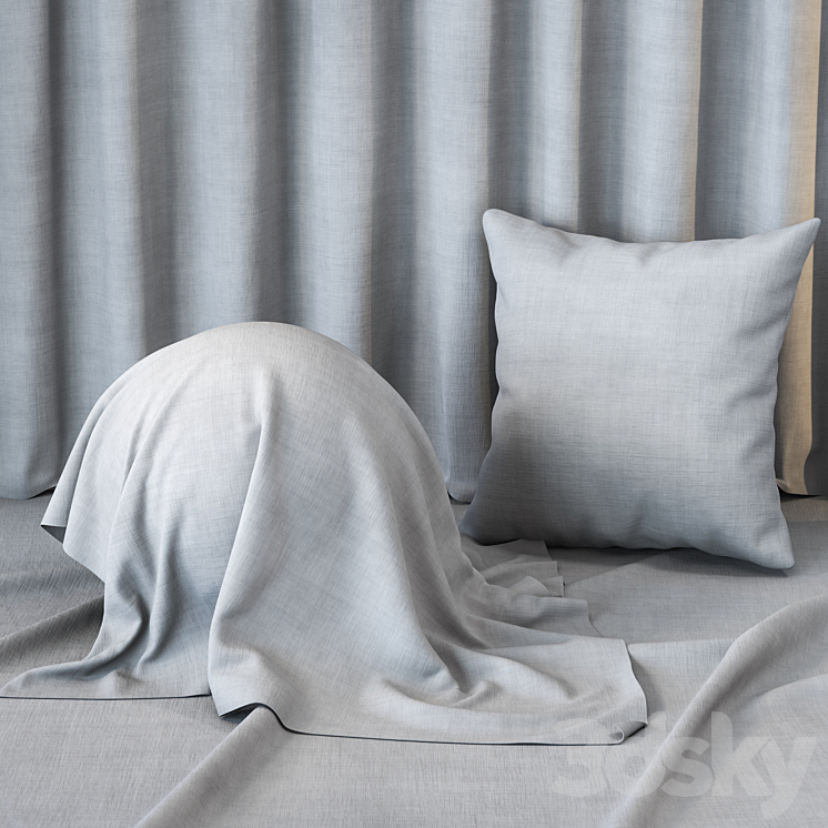 Fabric Texture 4K - Seamless - 6 Color - Fabric - 3D model