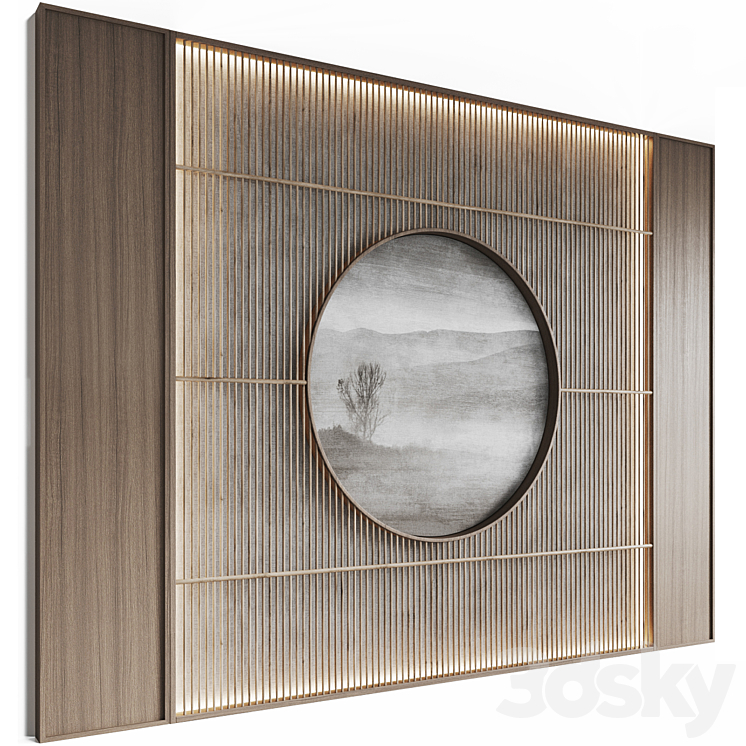 Japanese decorative wall panel - Other decorative objects - 3D model