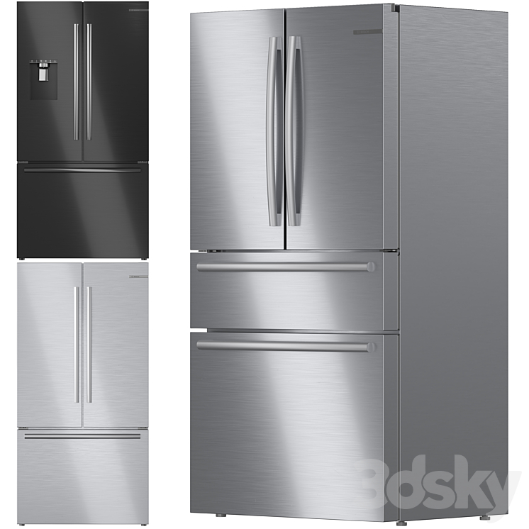 Bosch Refrigerator Collection 01 - Kitchen appliance - 3D model