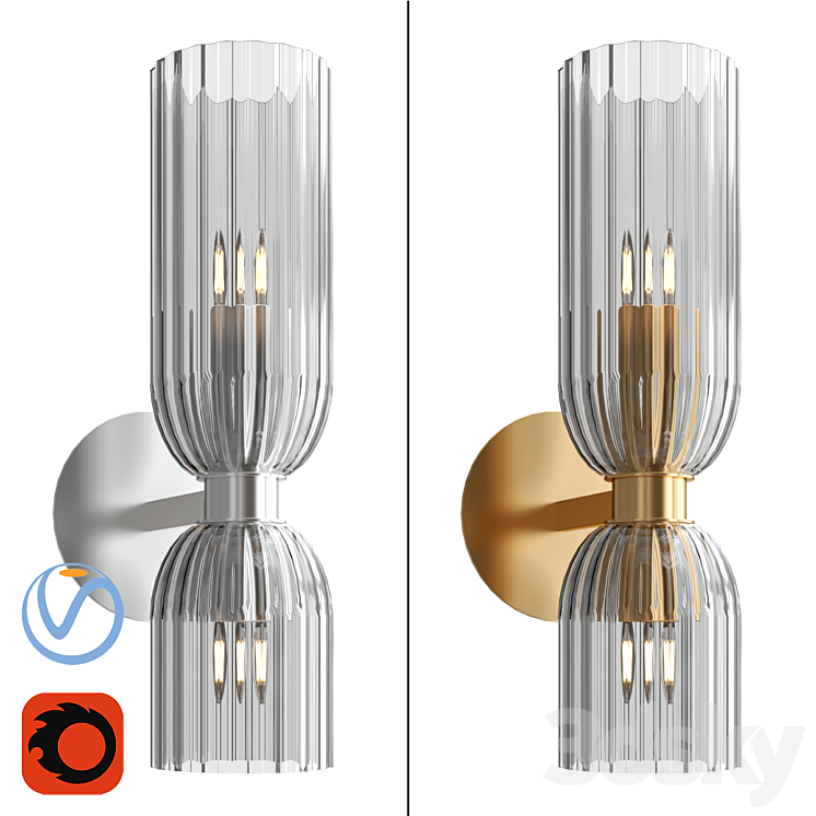 Asalea 16 - Wall light - 3D model