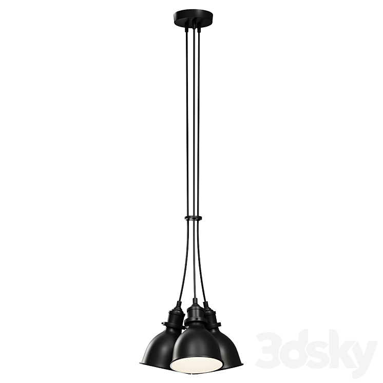 Chandelier 3-lamppuinen Lira-riippuvalaisin, musta ja kulta lamp ...