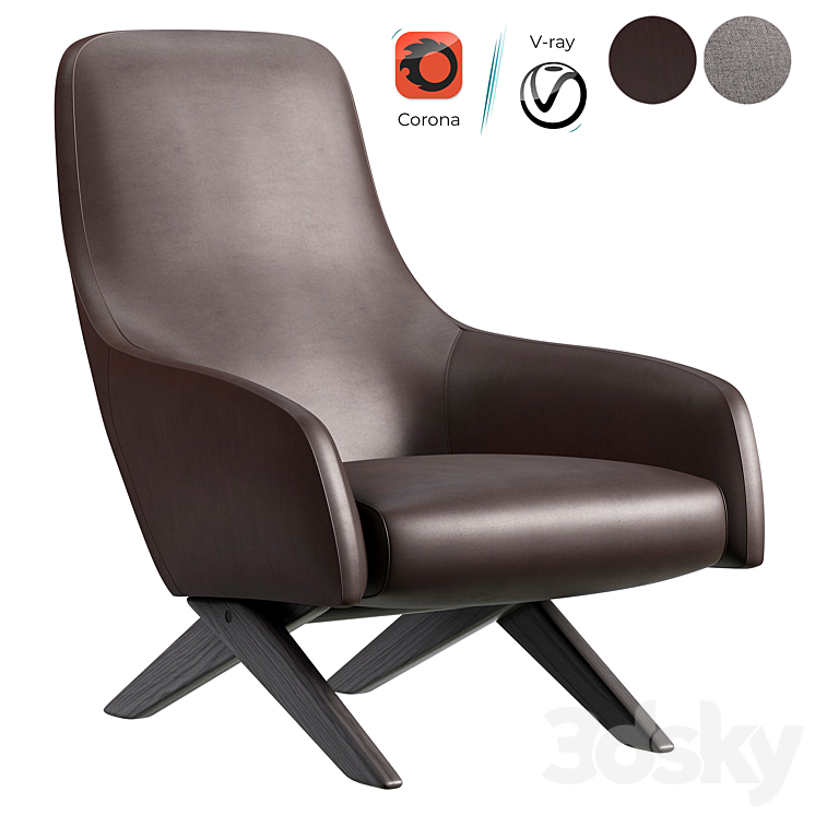 Marlon Poliform - Arm chair - 3D model