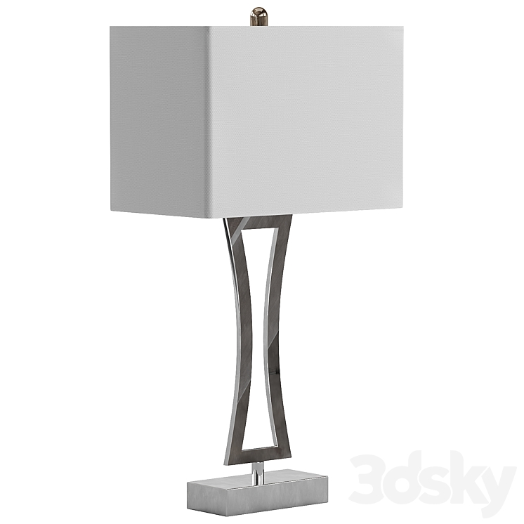 Roxie Brushed Nickel Metal Table Lamp - Table lamp - 3D model Roxie Brushed Nickel Metal Table Lamp - Table lamp - 3D model