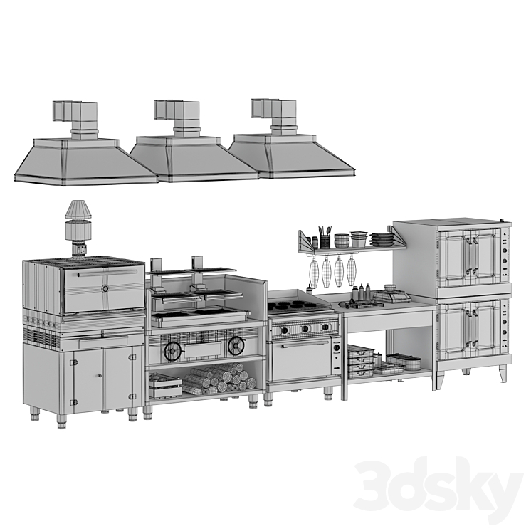 Cafe Equipment Set 2 - Restaurant - 3D model