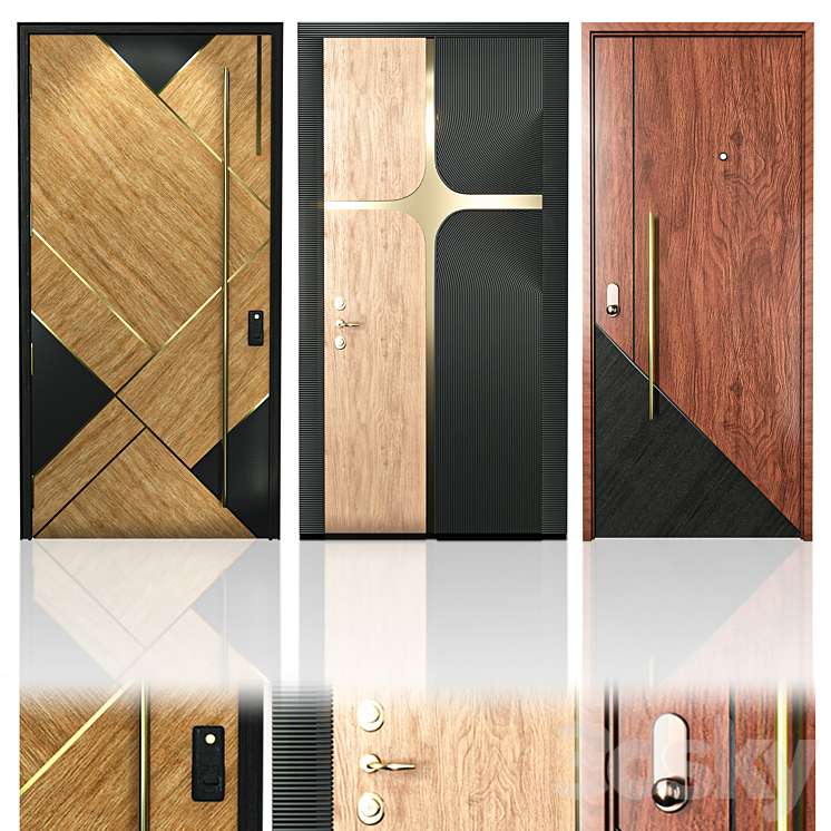 Three different doors - Doors - 3D model