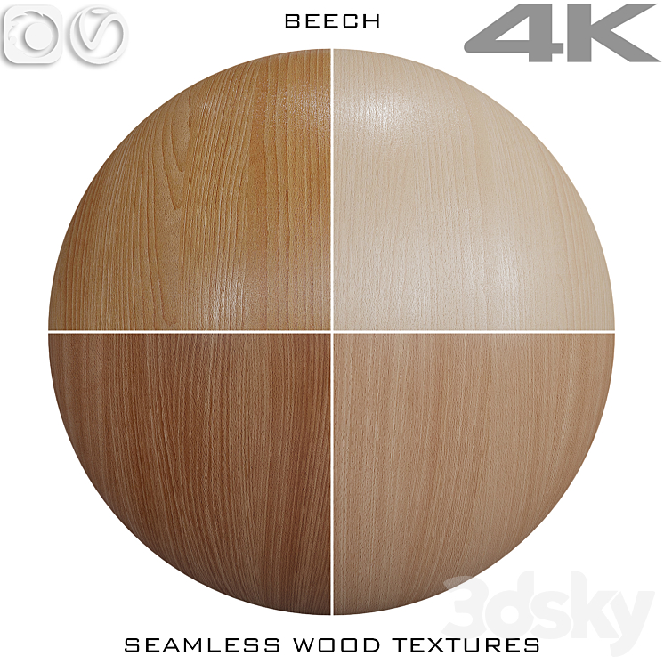 Seamless wood texture - beech - Wood - 3D model