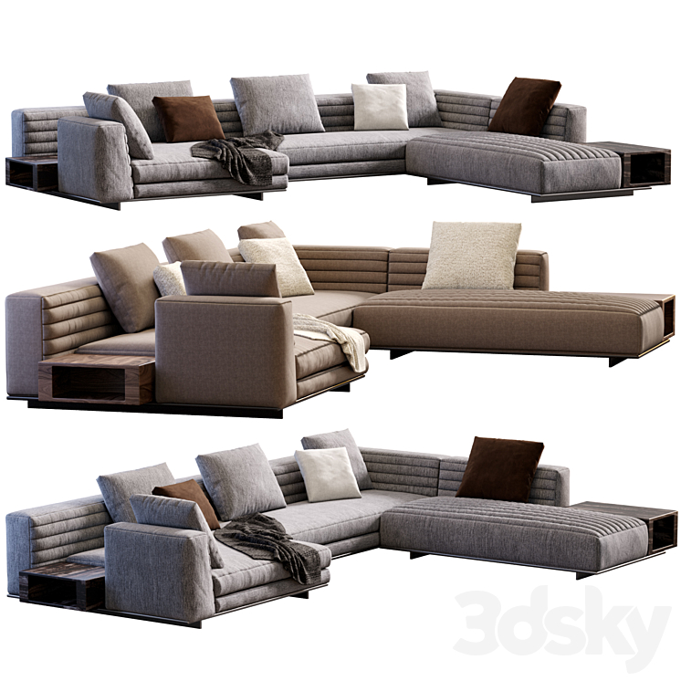 Sofa Roger By Minotti - Sofa - 3D model