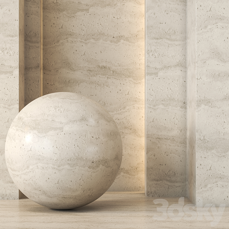 Travertine Stone Texture 4K - Seamless - Stone - 3D model