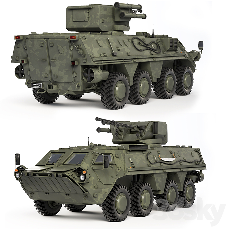 BTR 4E Bucephalus 2011 - Transport - 3D model