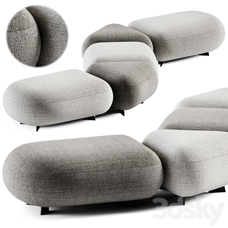 Code Out Pouf by True Design / Modular pouf - Other soft seating - 3D model