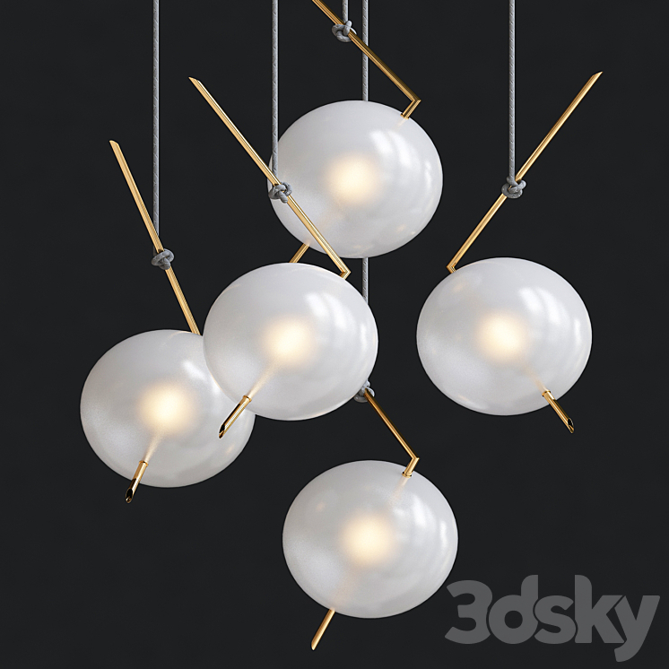 Nuvola Stardust-White Lights - Pendant light - 3D model