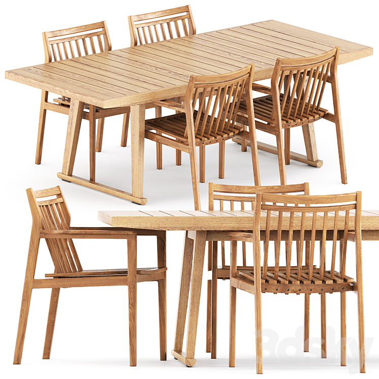 Sammen M1 chairs by FDB Mobler and Gio table by BeB Italia - Table ...