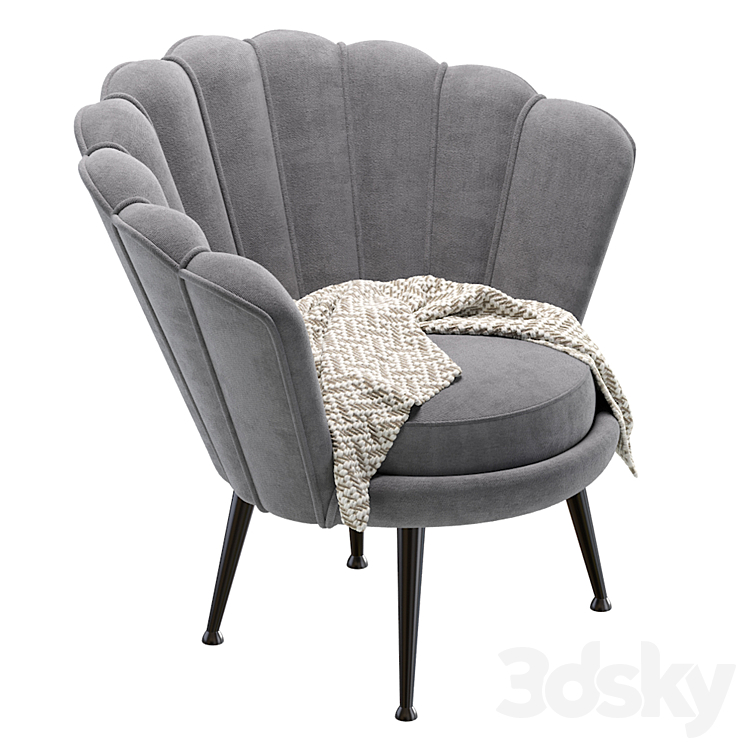 Armchair ROSE by Cazarina Interiors 3 Colors Version/Кресло РОУЗ - 3D model